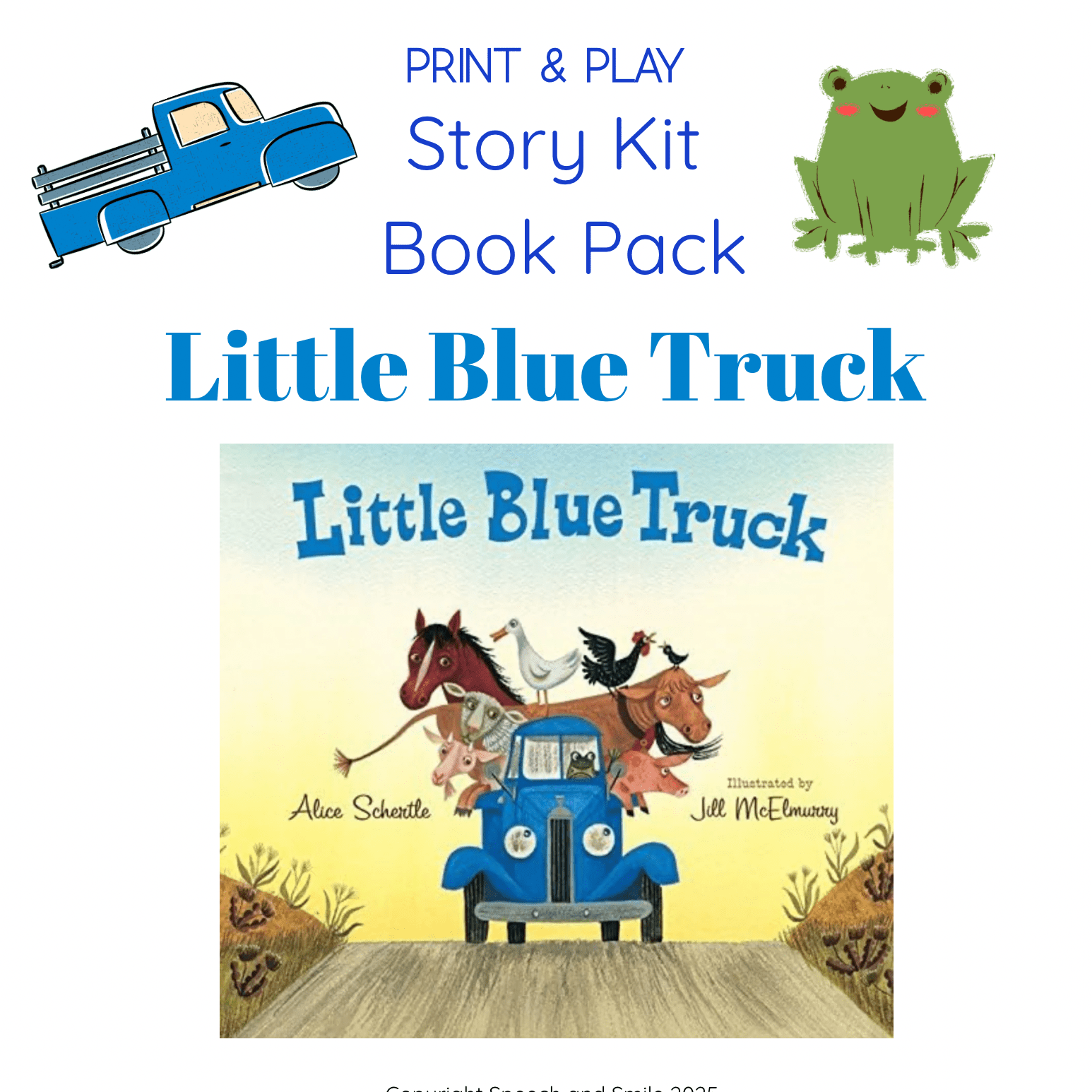 Say and Play Story Kit Companion Pack – Little Blue Truck PRINTABLE AC ...