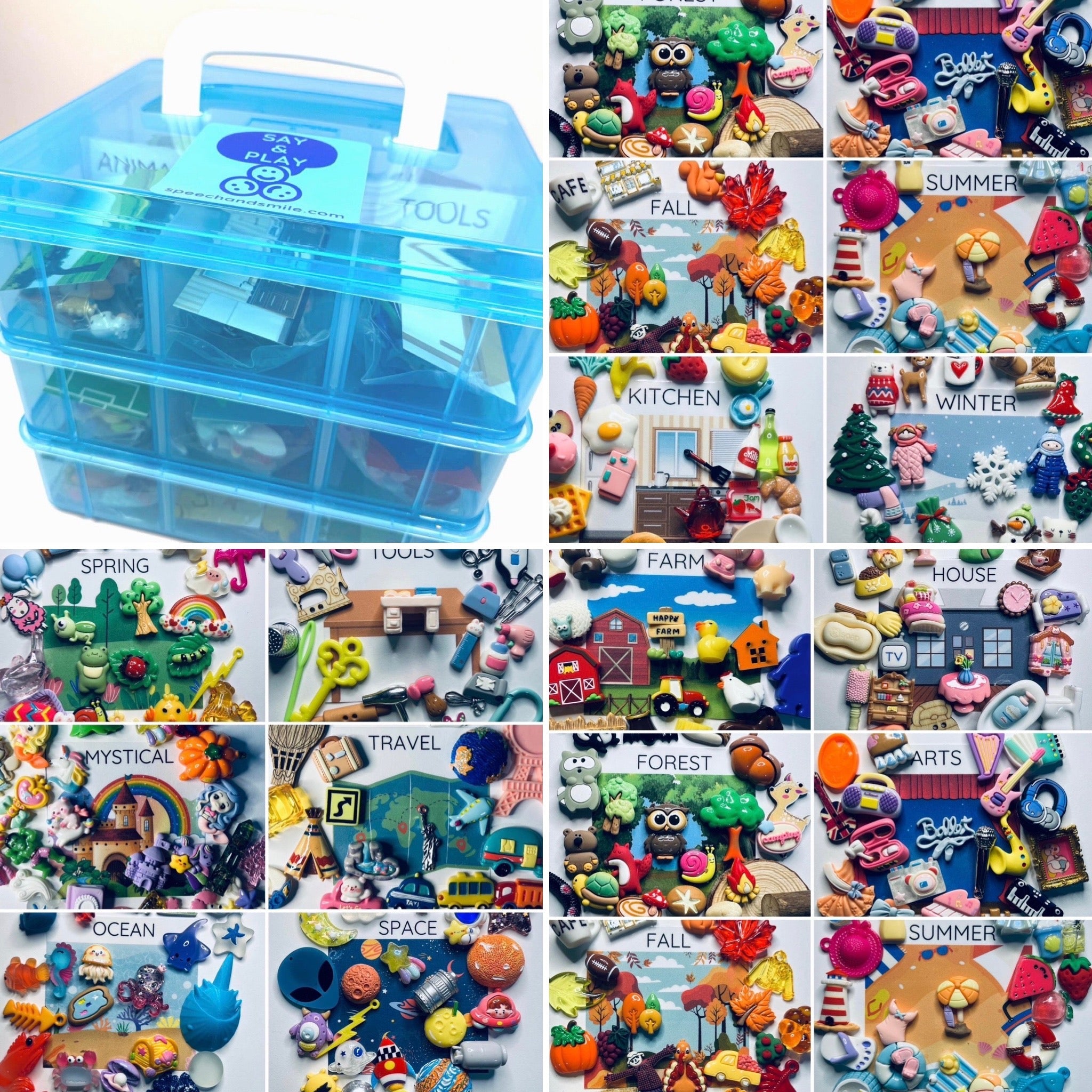 Speech Therapy Mini Objects Set for 18 Themes - Sorting - Categories S ...