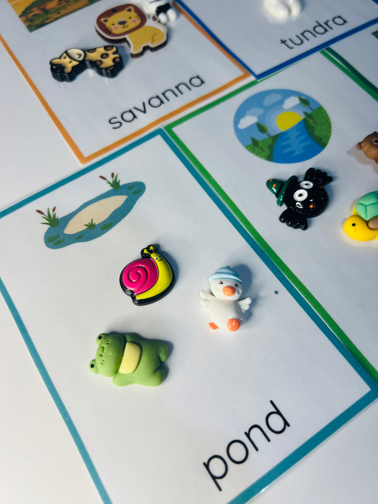 Animal Habitats Kit with Mini Animal Trinkets LANGUAGE Task Box Object ...