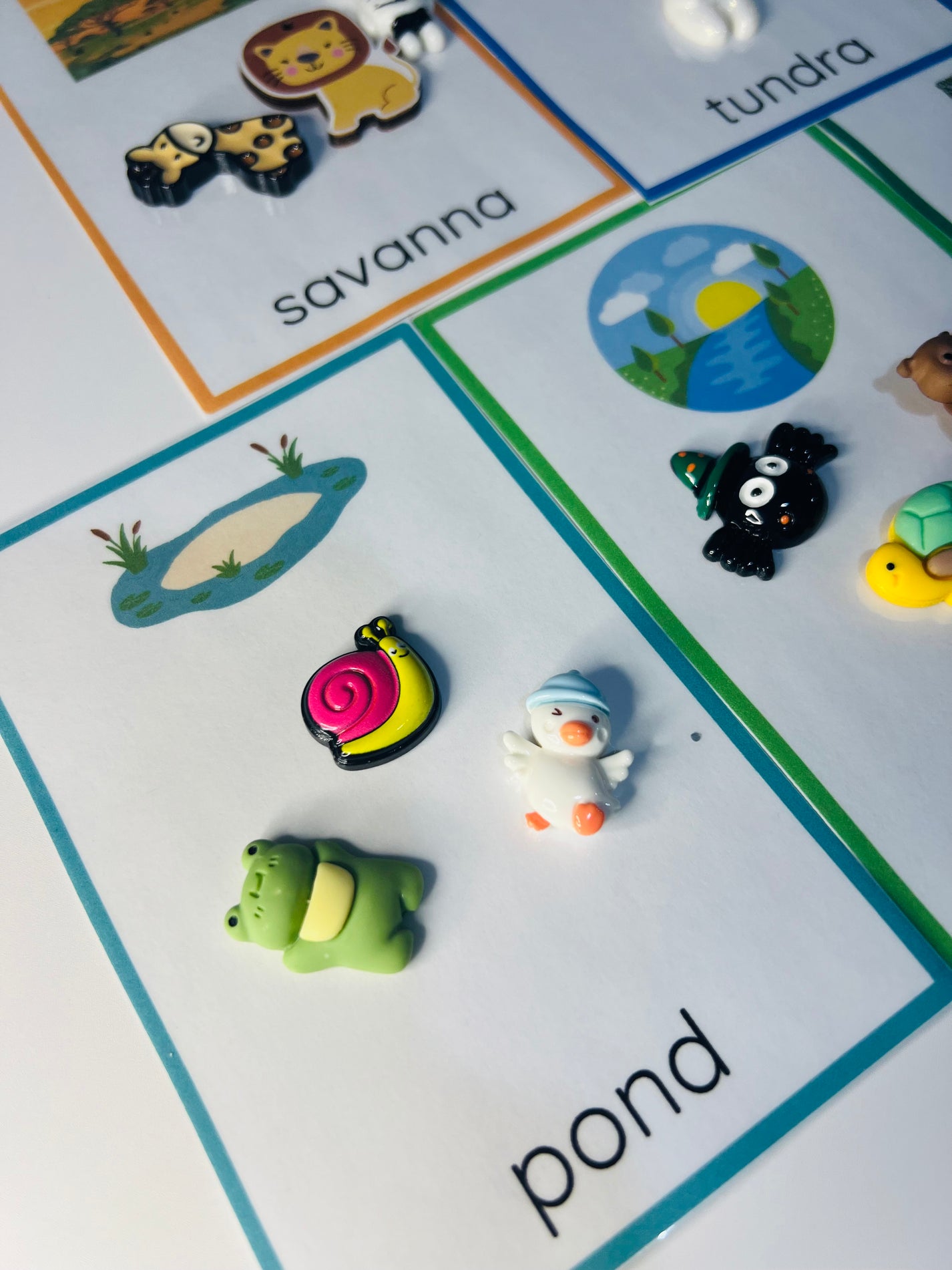 Animal Habitats Kit with Mini Animal Trinkets LANGUAGE Task Box Object ...