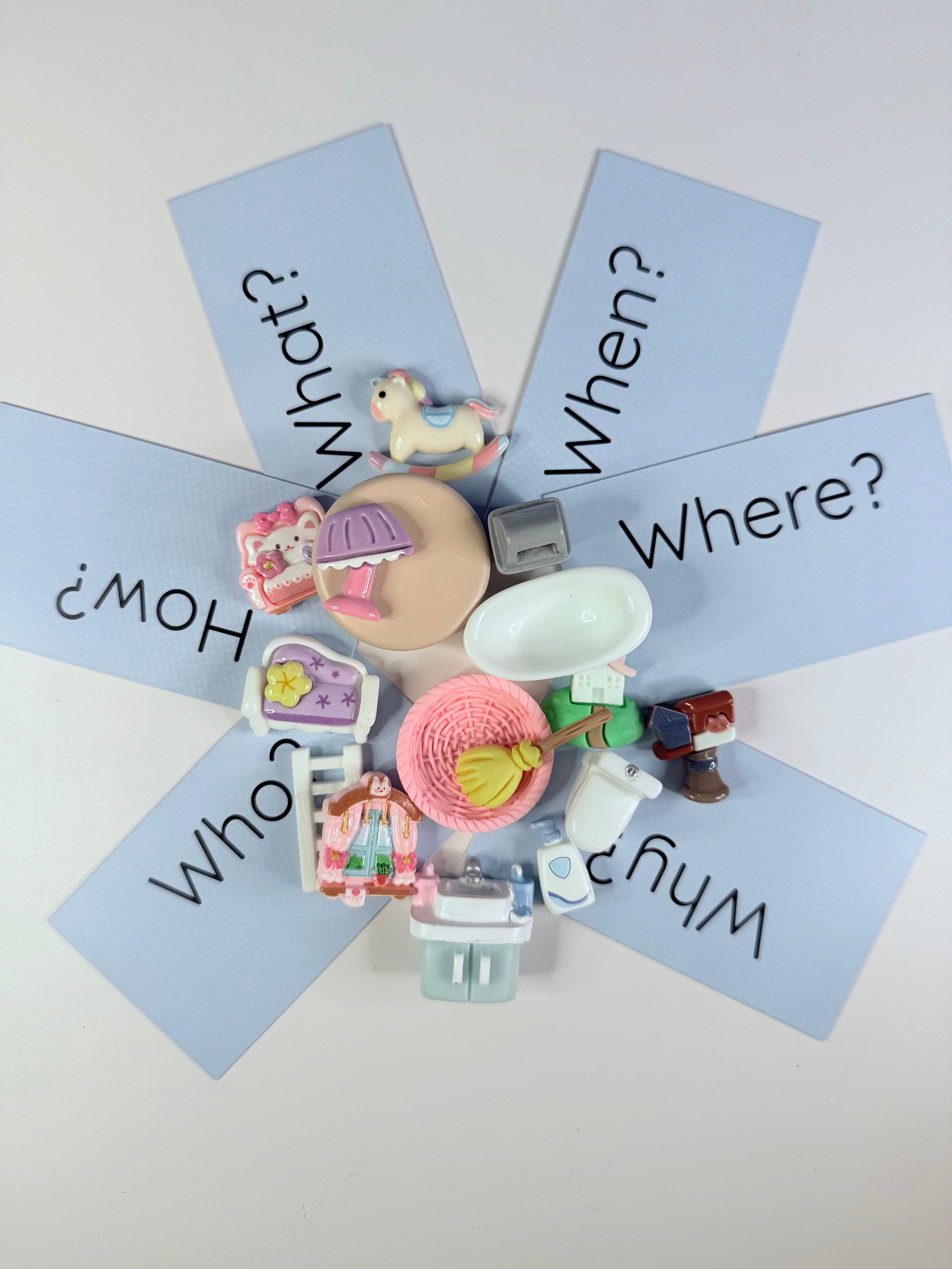 HOUSE theme Mini Objects with Question Cards- Theme Trinkets Speech Th ...