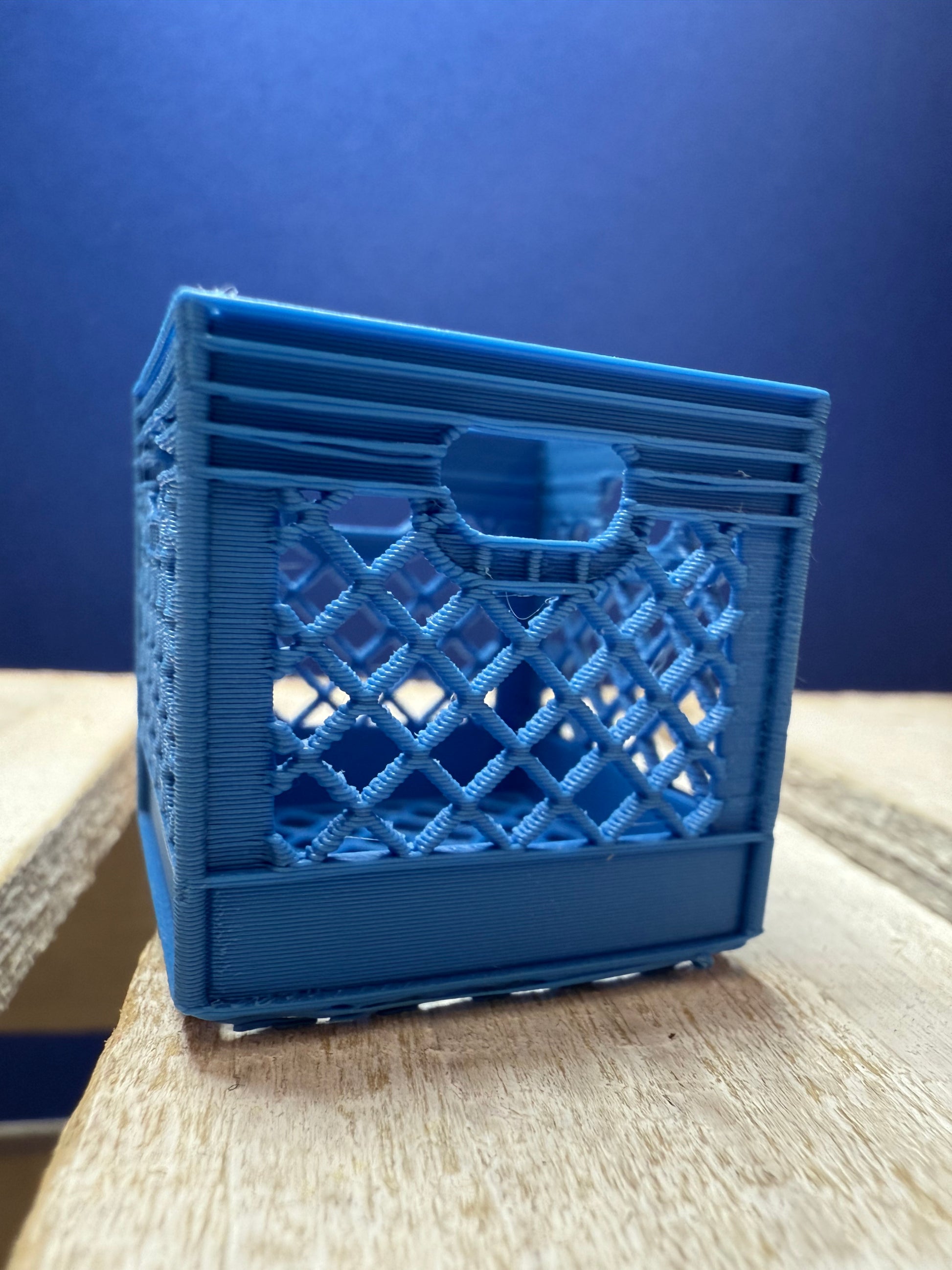 Miniature Blue Crate- Milk Crate Mini Object Box for Trinkets – Speech ...