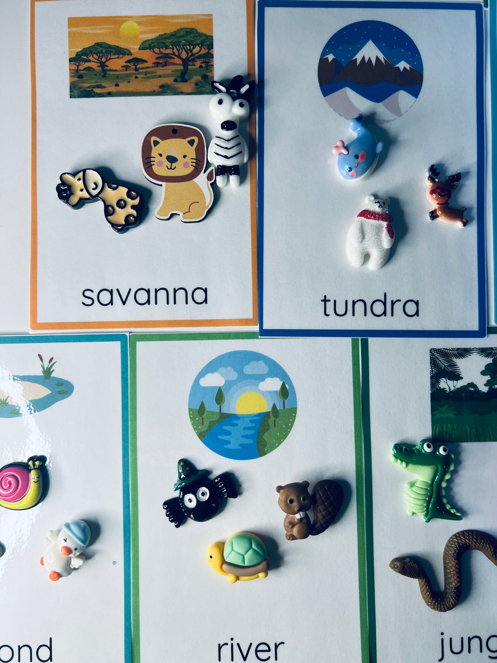 Animal Habitats Kit with Mini Animal Trinkets LANGUAGE Task Box Object ...