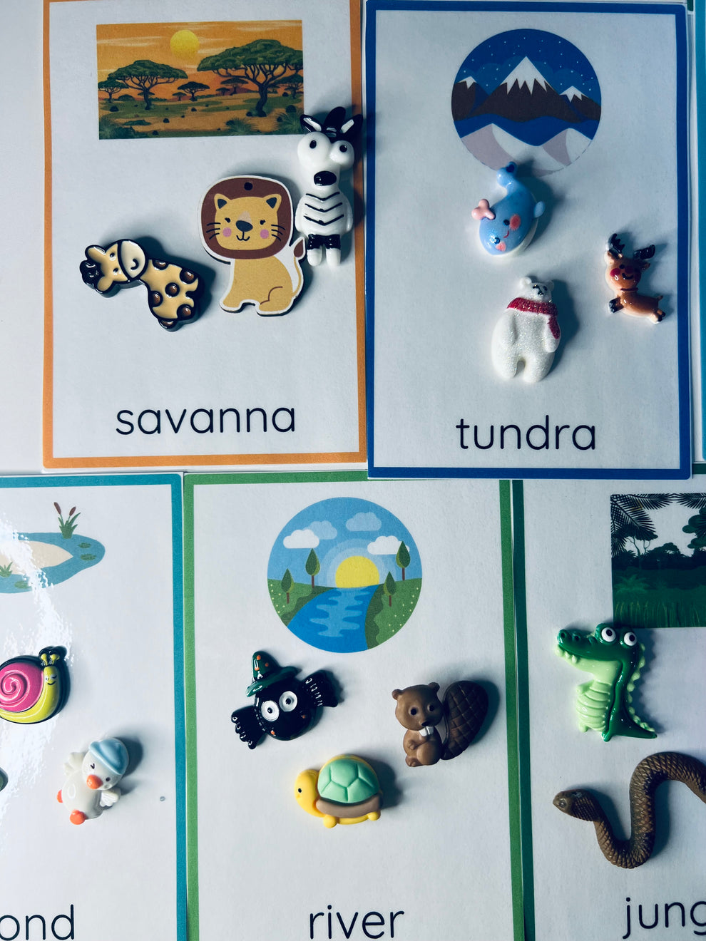 Animal Habitats Kit with Mini Animal Trinkets LANGUAGE Task Box Object ...