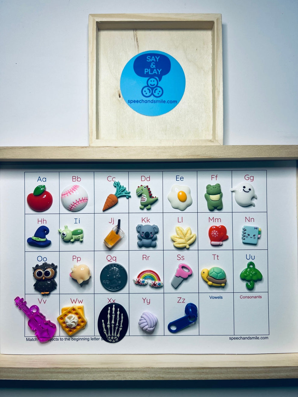 Alphabet Tray Set Montessori Objects Alphabet Trinkets Letter Sound Ma ...