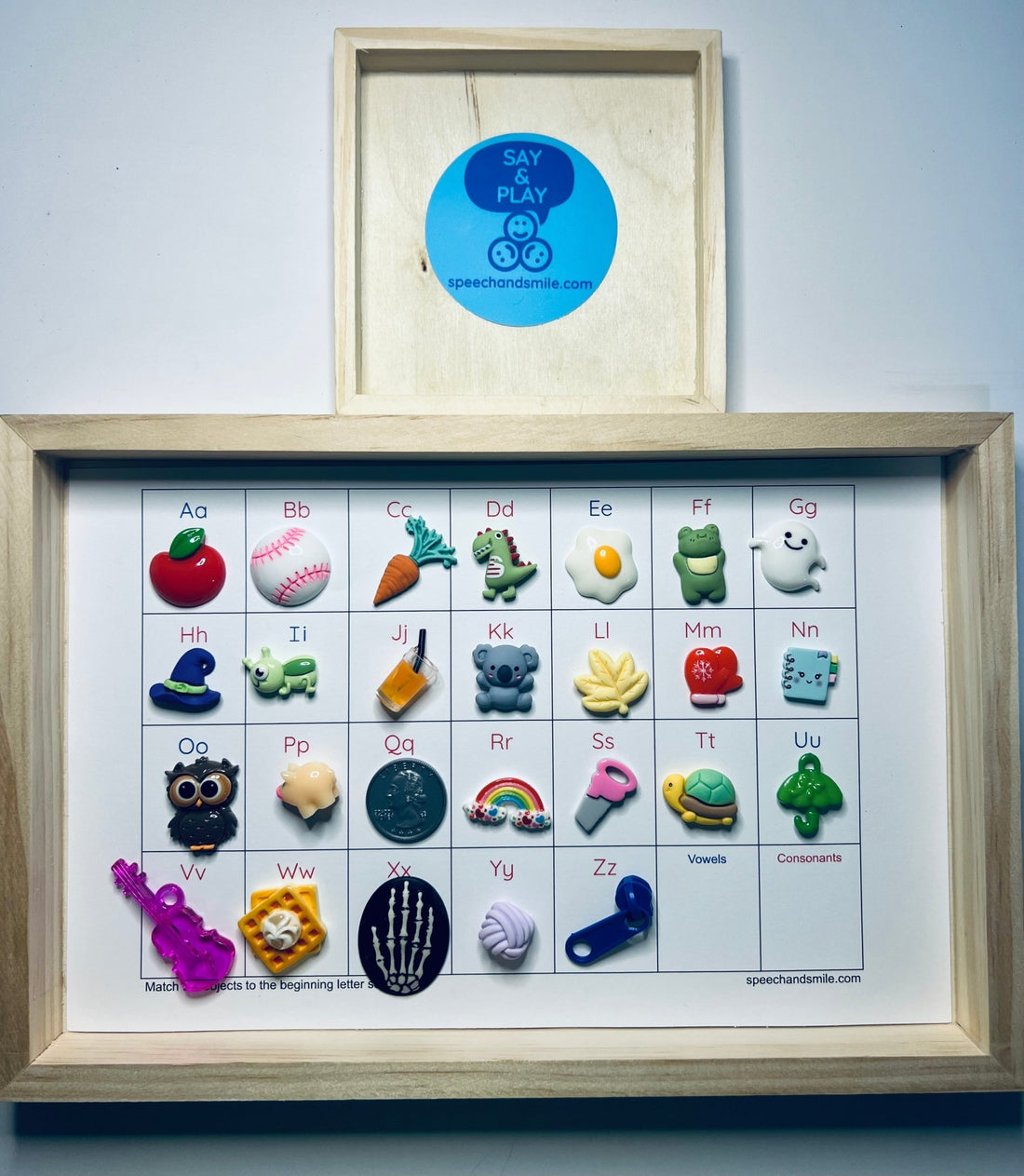 Alphabet Tray Set Montessori Objects Alphabet Trinkets Letter Sound Ma ...
