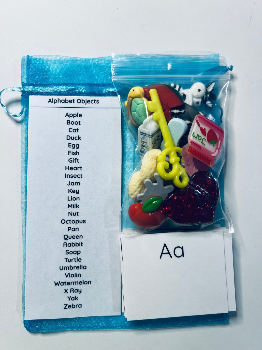 Alphabet Mini Objects and Alphabet Kits – Speech and Smile
