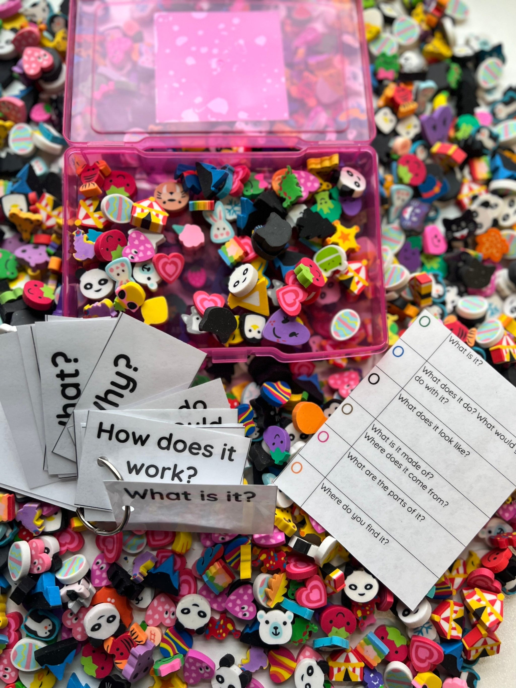 Language Task Box DESCRIBING with Mini Erasers -Speech Therapy Activit ...