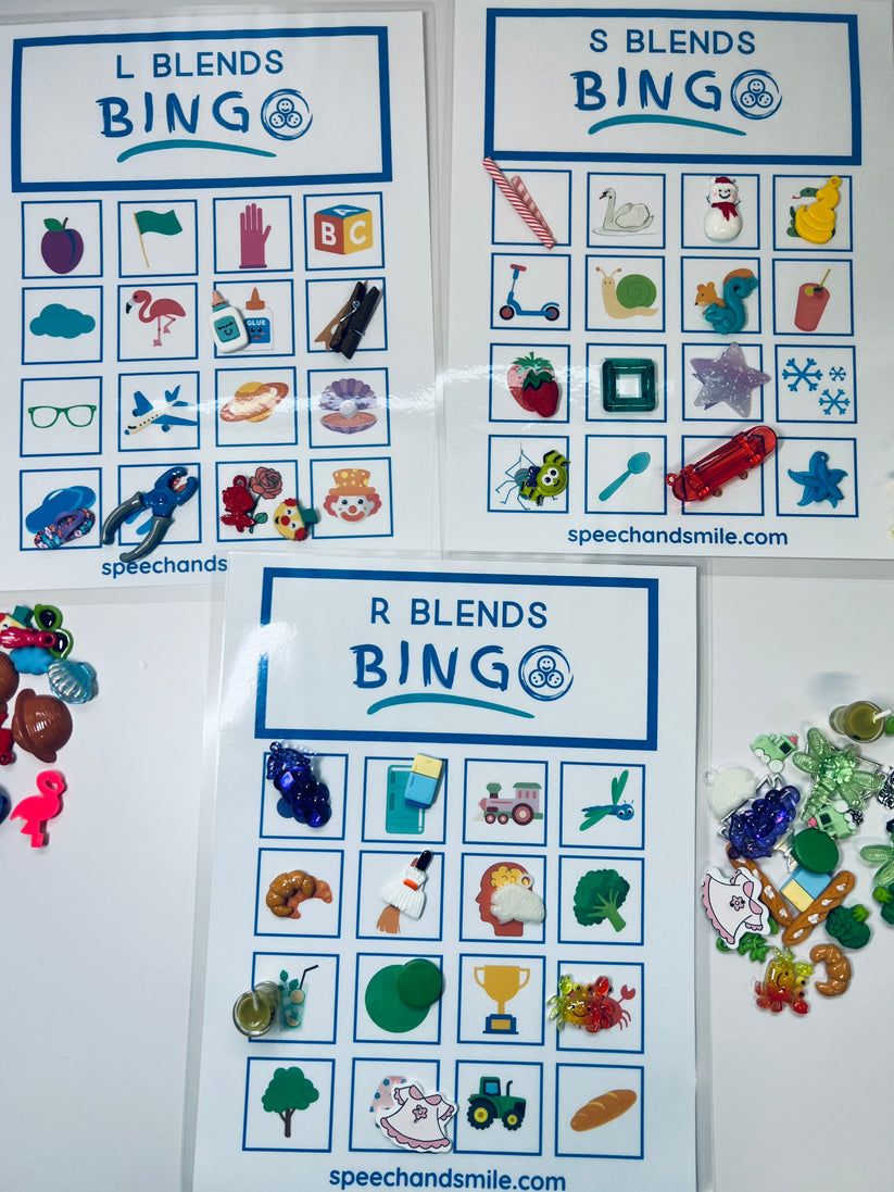 Say and Play Blend Sounds Bingo with Mini Objects Speech Matching Acti ...