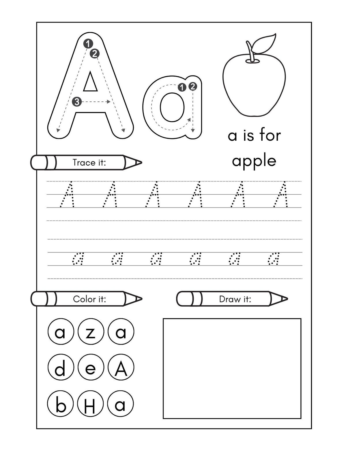 26 Alphabet Worksheets Book Companion Trace the Alphabet Worksheet for ...