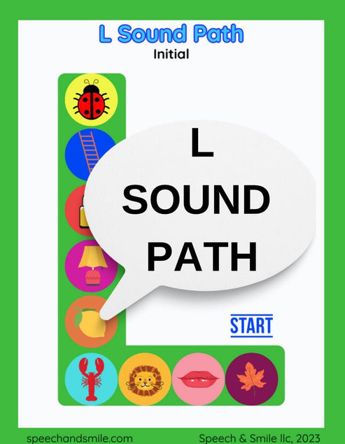 L Sound Printable Sound Paths for Speech Therapy- Articulation Games W ...