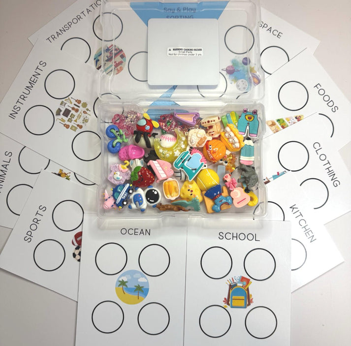 Mini Objects for Sorting - Categories Speech Therapy Task Box | Langua ...