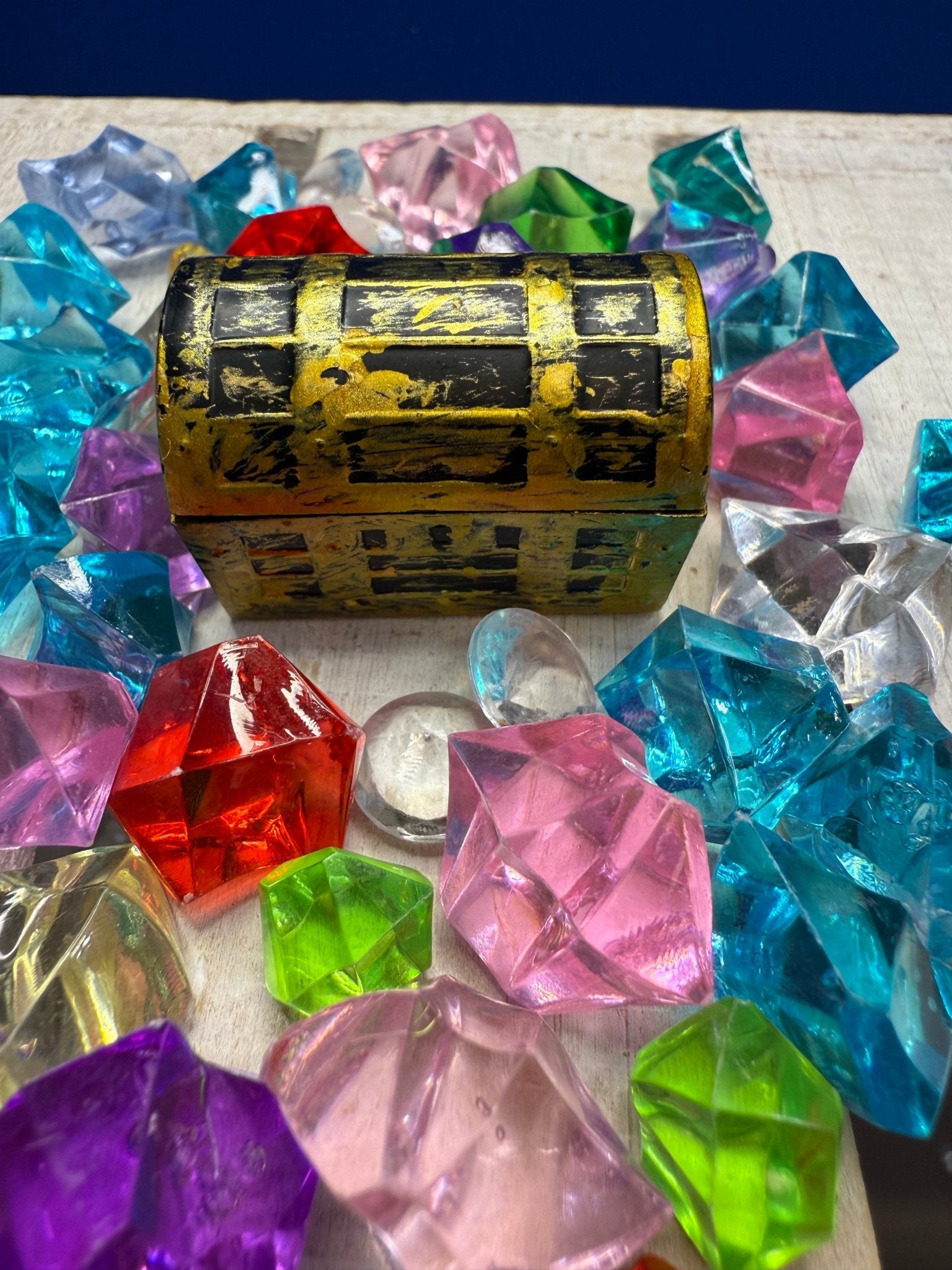 Mini Treasure Chest with Jewels for Pretend Play & Pirate theme Activi ...