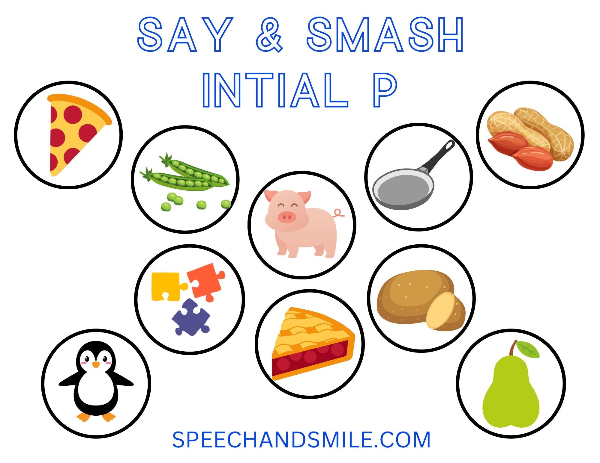 P Sound Smash Mat for Play Dough-Printable Speech Therapy Materials-Sp ...