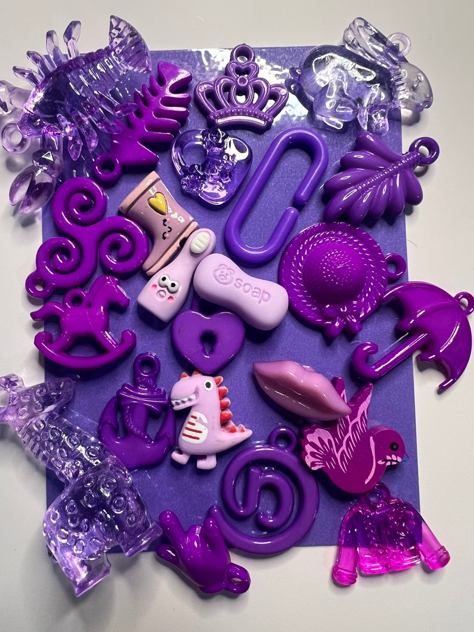 PURPLE Trinkets Color Sorting with Mini Objects and Card Learn Colors ...