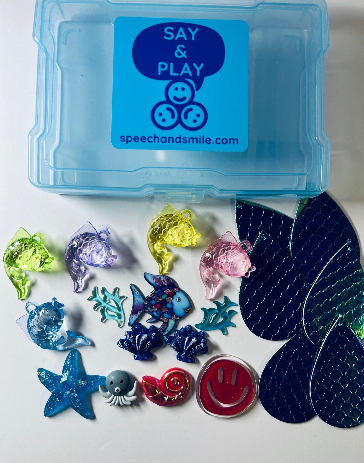 Rainbow Fish Story Kit with Mini Objects – Speech and Smile