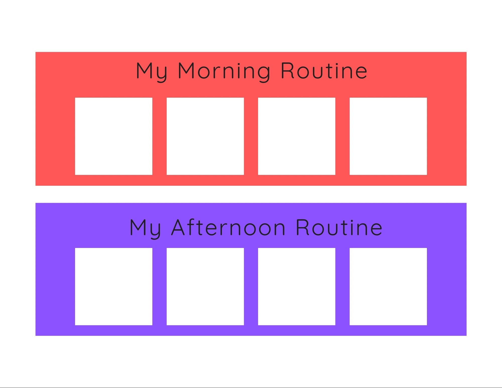 Visual Schedule Strips Digital Download-Routine Chart-To Do Chart-Spee ...