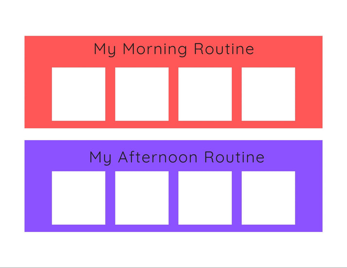 Visual Schedule Strips Digital Download-Routine Chart-To Do Chart-Spee ...